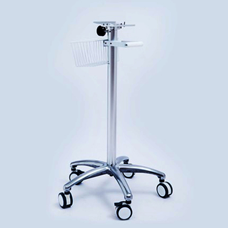 Medical Rolling Patient Monitor Cart with Secure Locking Trolley